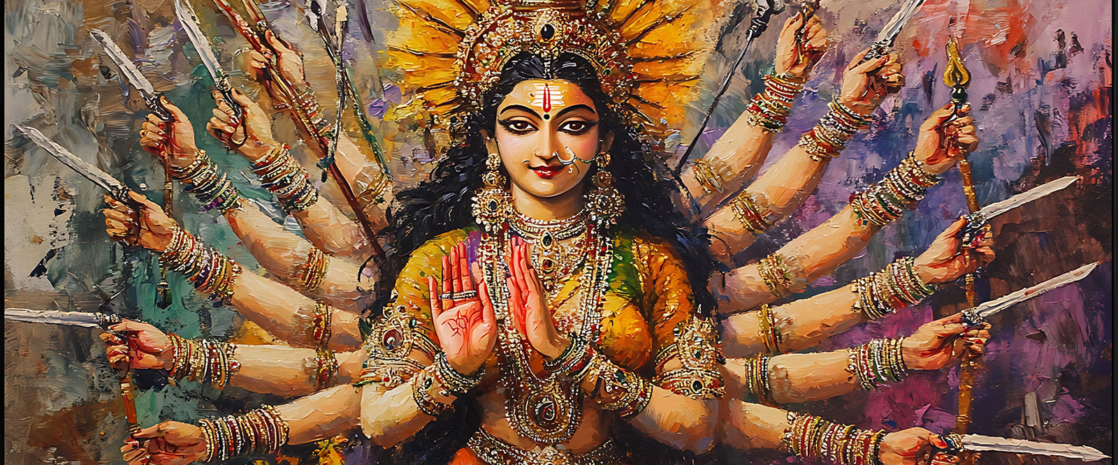 Sacred Artistry: Maa Durga Paintings for Navratri and Beyond – Krutik