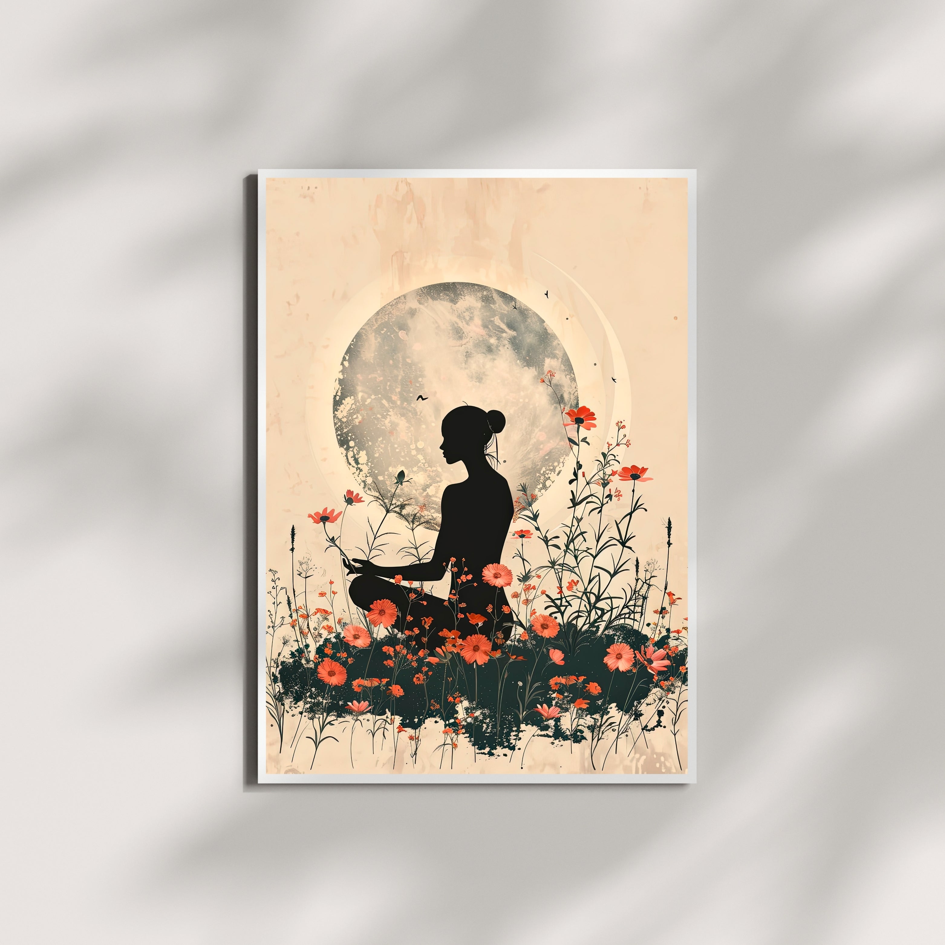 Meditative Moonlit Art Painting | Krutik