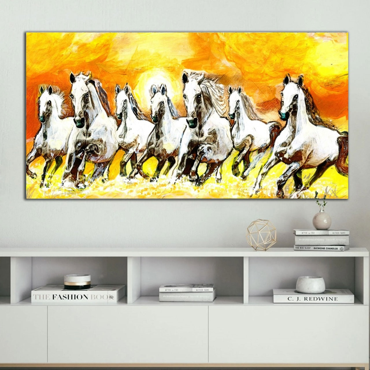 7 Horses Vastu Painting for Success & Growth | Krutik Wall Art
