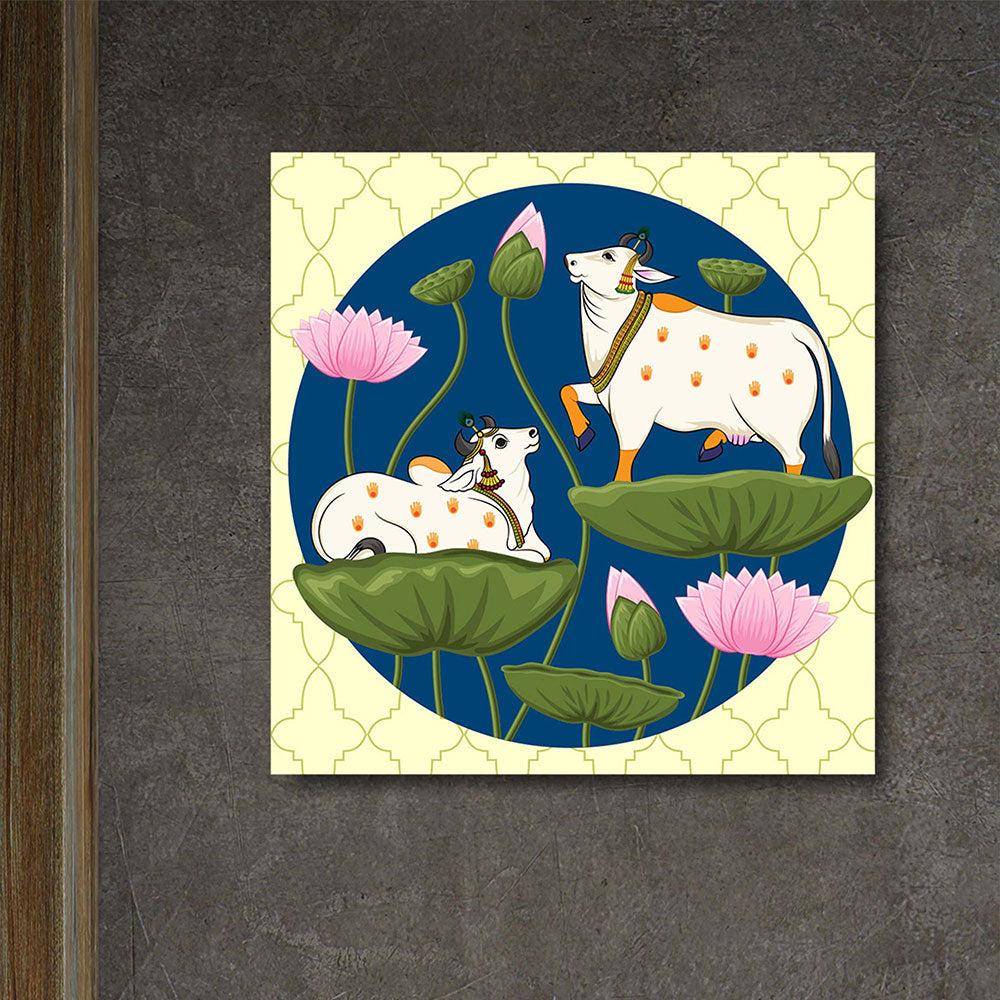 Vastu Friendly Sacred Cow Painting at Krutik