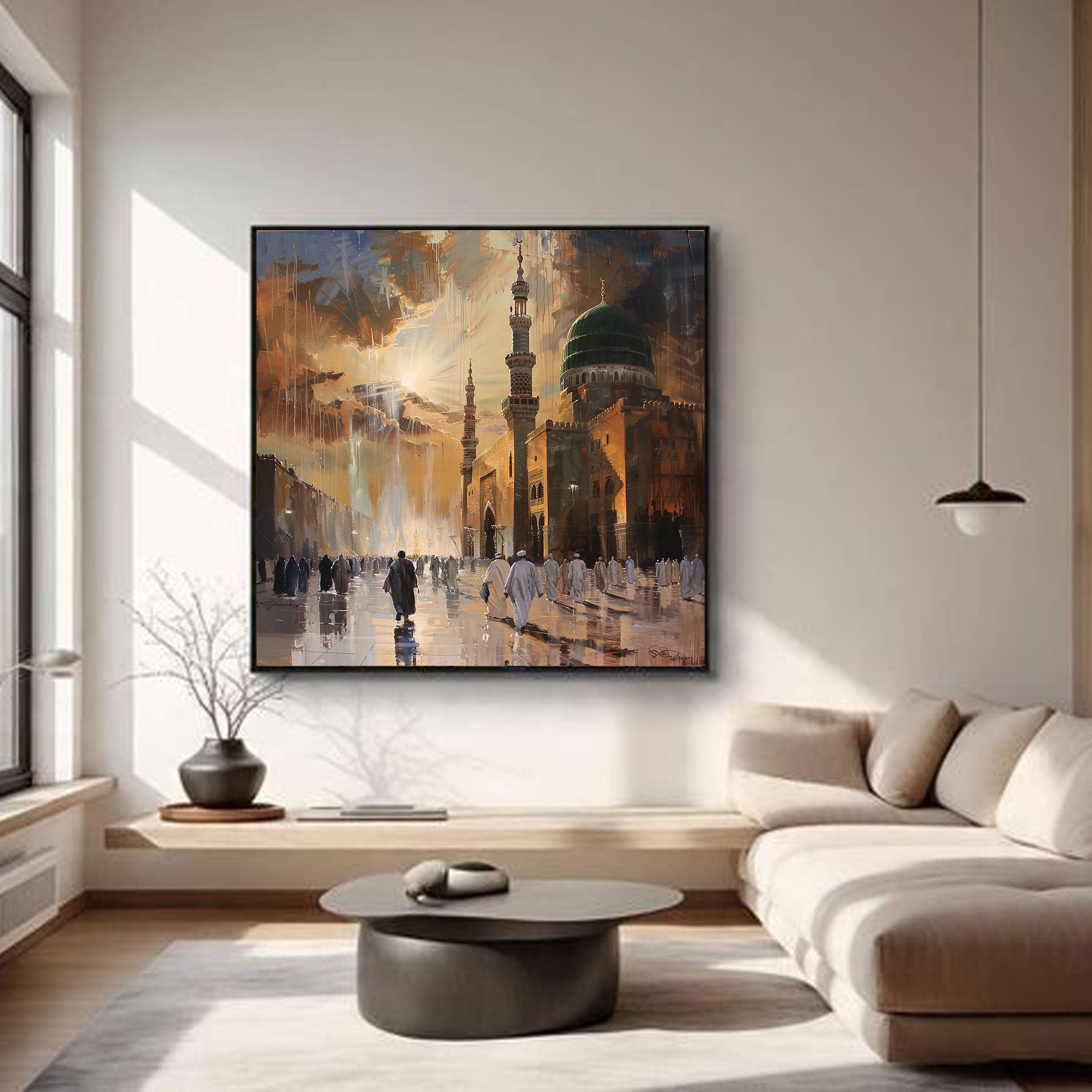 Prophet’s Mosque Painting | Madinah Islamic Wall Art | Krutik